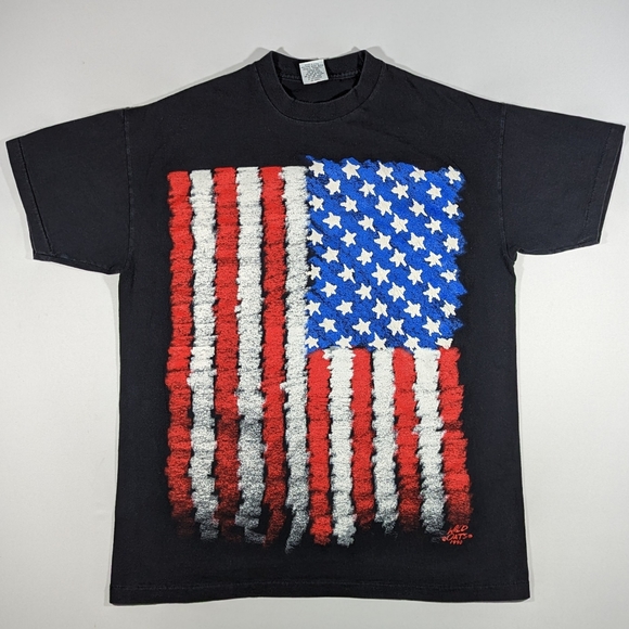 Signal | Shirts | Vintage 99 American Flag Wild Oats Size Large Short ...
